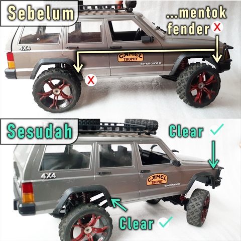 Jual Kit Upper Shock RC MN78 Trik Murah Upgrade Ketinggian dan Cegah ...