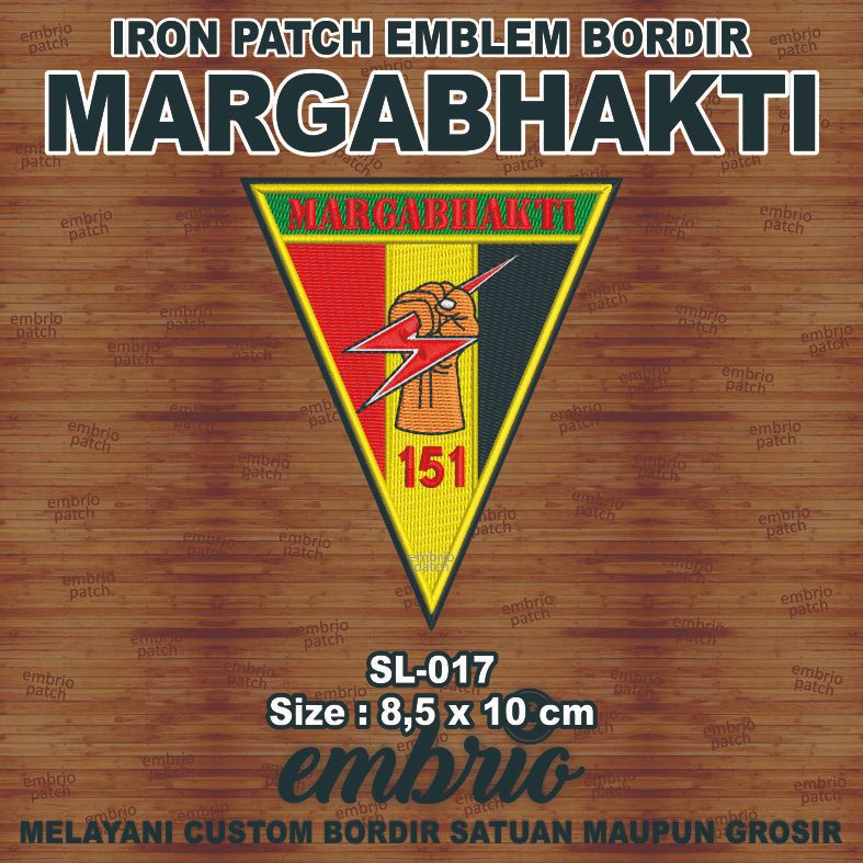 Jual SL-017 Patch MARGABHAKTI 151 emblem bet bordir logo marga bhakti ...