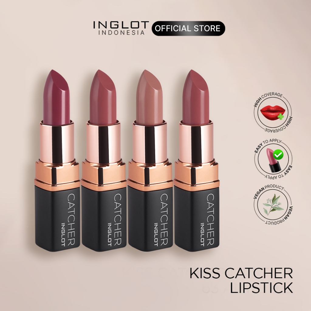 Jual INGLOT Kiss Catcher Lipstick Creamy & Smooth with Shea Butter ...