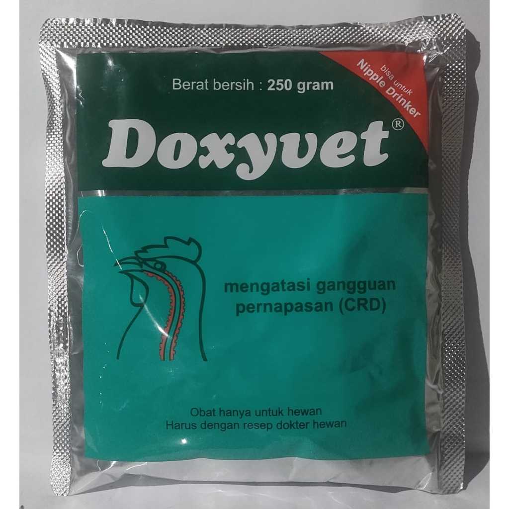 Jual Doxyvet 250 gram ( mengatasi gangguan pernapasan CRD ) | Shopee ...