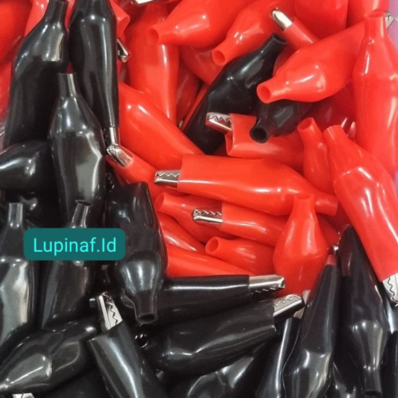 Jual CAPIT BUAYA TANGGUNG KLIP 3.5CM MERAH HITAM 1SET | Shopee Indonesia