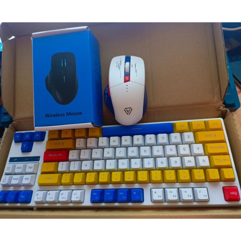 Jual Keyboard Gundam dan Mouse Wireless recharger type C | Shopee Indonesia
