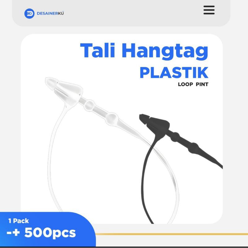 Jual READY STOCK 500 Pcs LOOP PIN HANTAG 5” INCH / LOOP PUTIH PINS TALI ...