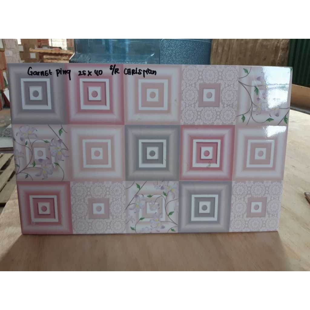 Jual Keramik Tehel Garnet Pink Ukuran 25x40 | Ready Manado | Shopee ...