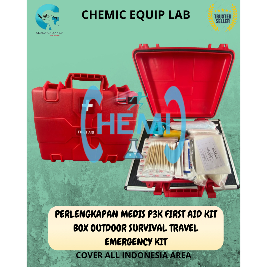 Jual PERLENGKAPAN MEDIS P3K FIRST AID KIT BOX OUTDOOR SURVIVAL TRAVEL ...
