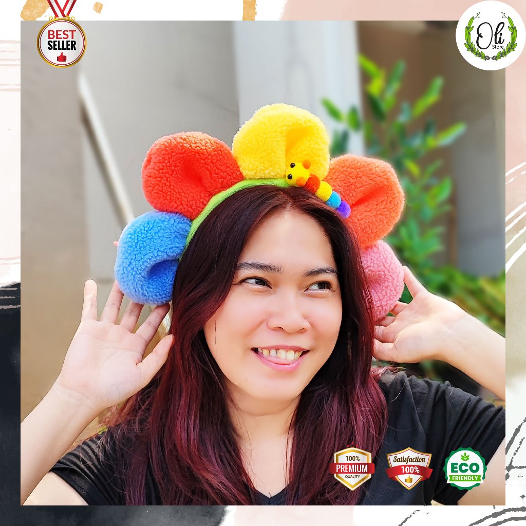 Jual Bando model daun bulat aksesoris wanita fashion Peekaboo | Shopee ...