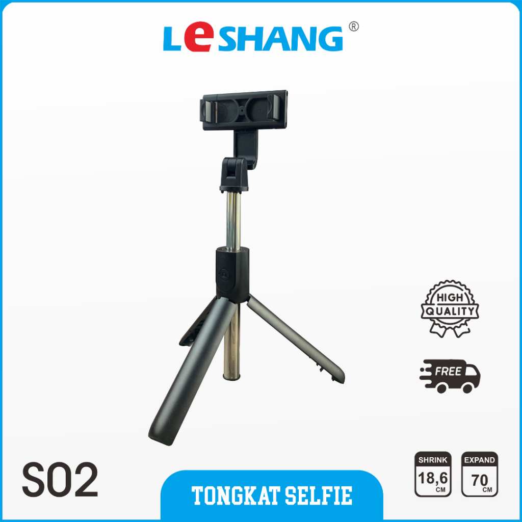 Jual LeSHANG Tongsis tripod bluetooth 3in1 remote bluetooth S02/Tongsis ...