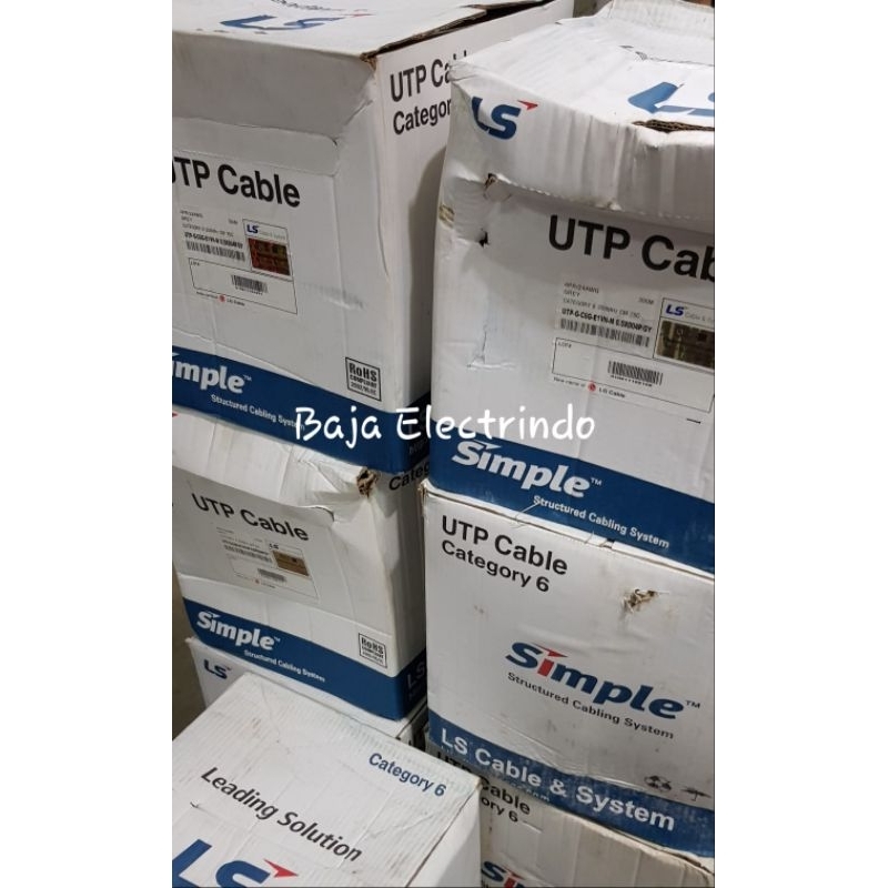 Jual Kabel Data UTP Cat 6 Merk LS @300m Kabel Lan Cat6 LS | Shopee ...