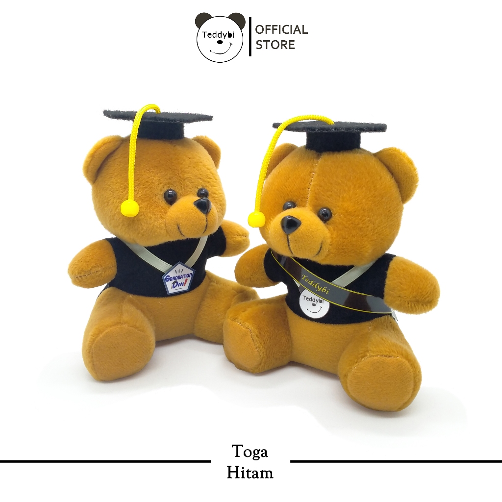 Jual TEDDYBI Boneka Wisuda Teddy Bear Mini Toga Hitam 'COKLAT' | Shopee ...