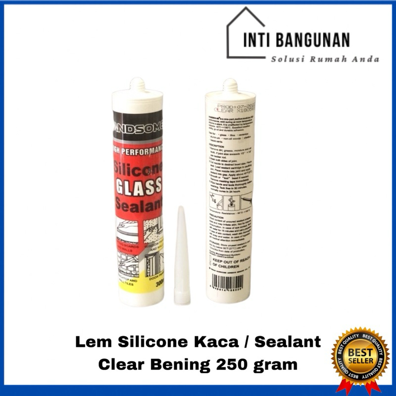 Jual Lem Silicone Kaca Handsome 300ml Sealant Silikon Clear Bening ...