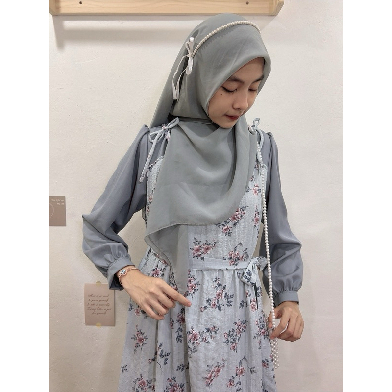 Jual Hagia Overall Dress Gamis Bunga Hagia by Studhijabstore | Shopee ...