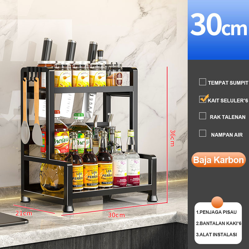 Jual NKEODA Rak Bumbu Dapur Stainless Steel Rak Bumbu Rak Dapur ...