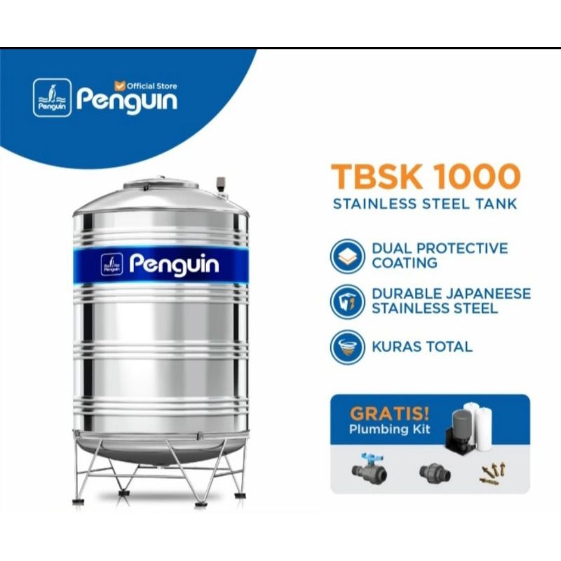 Jual Penguin Tangki / Toren / Tandon Stainless TBSK 1000 -1000 liter ...