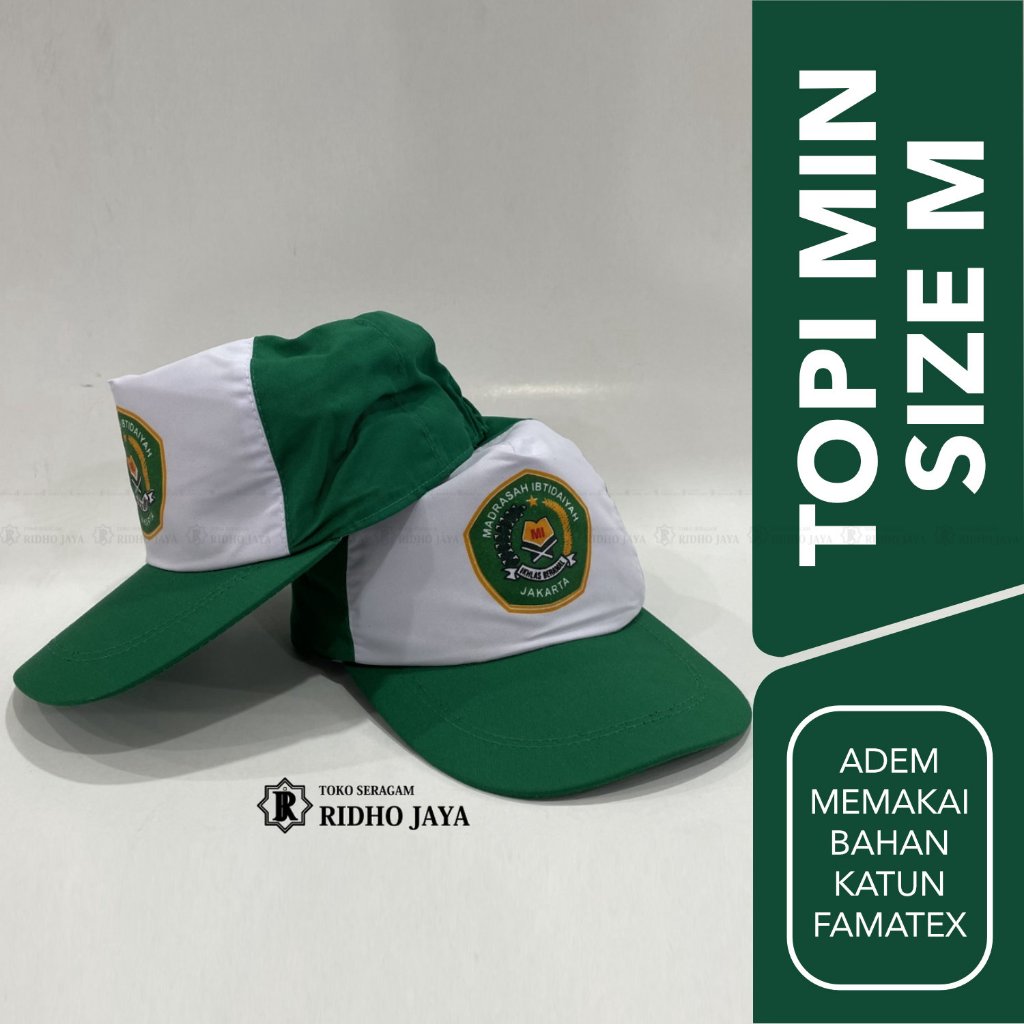 Jual RIDHO JAYA - Topi MIN M Topi MI Topi sekolah | Shopee Indonesia