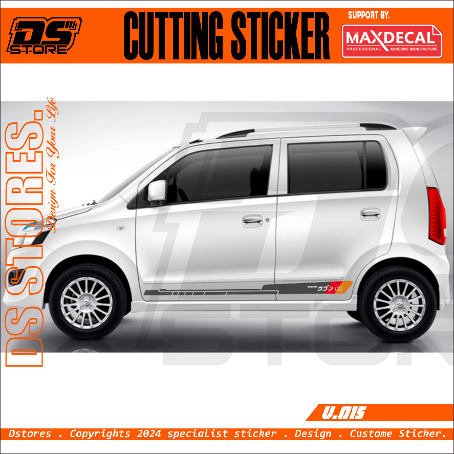 Jual cutting sticker side decal mobil suzuki karimun wagon R JDM ...