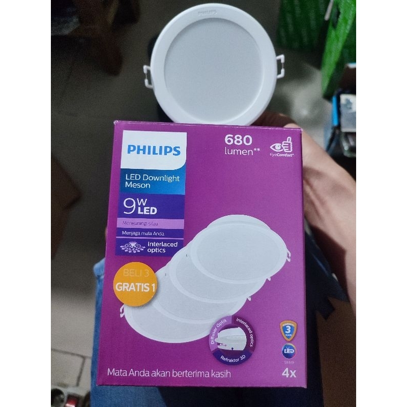 Jual philips meson 9w led panel 9watt 4" 4 inch | Shopee Indonesia