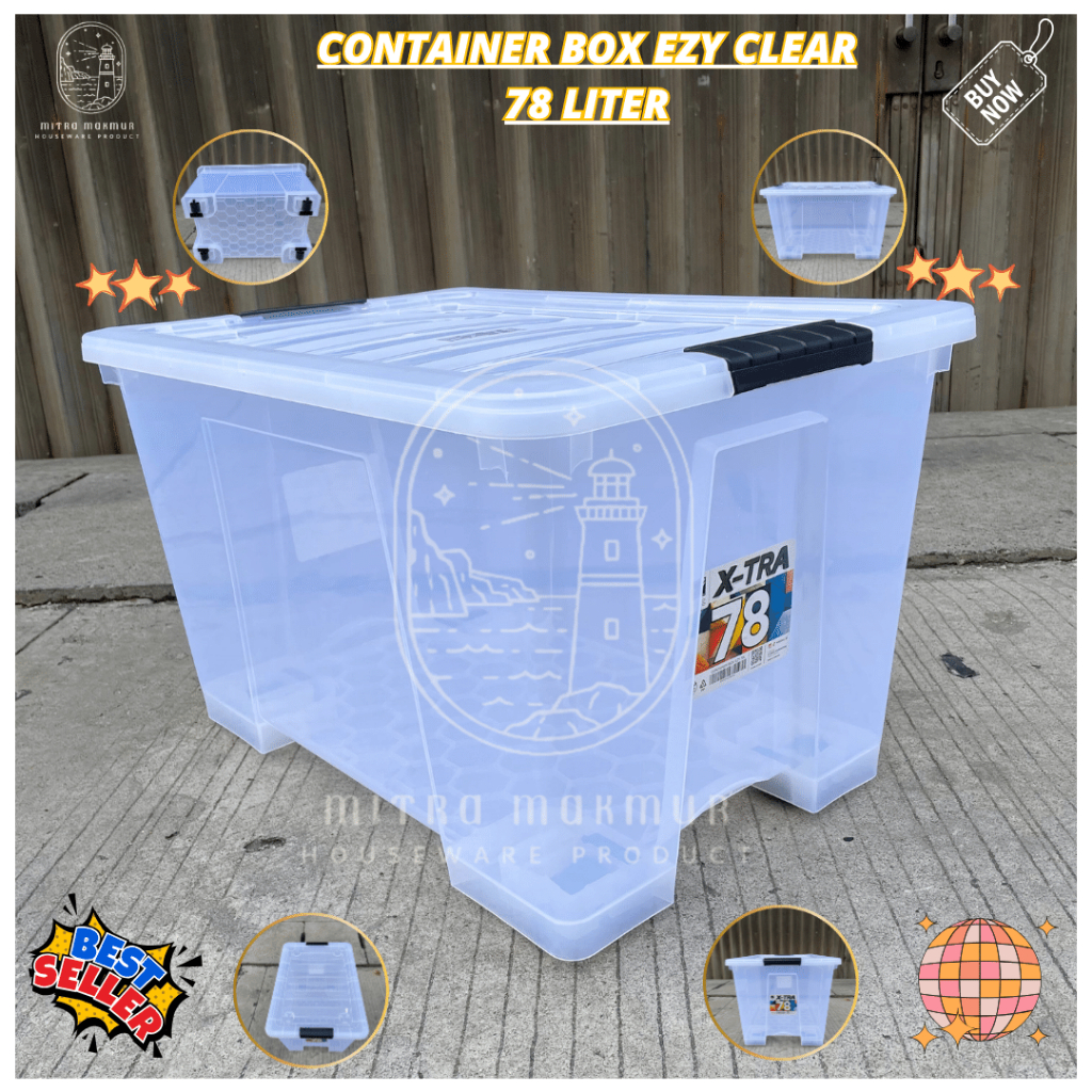 Jual KONTAINER BOX PLASTIK CONTAINER BOX PENYIMPANAN BARANG SIZE 25-30 ...