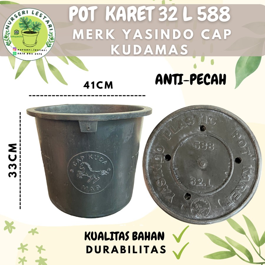 Jual Pot Karet Anti Pecah Besar Jumbo Yasindo Kuda Mas 32 L | 41cm ...