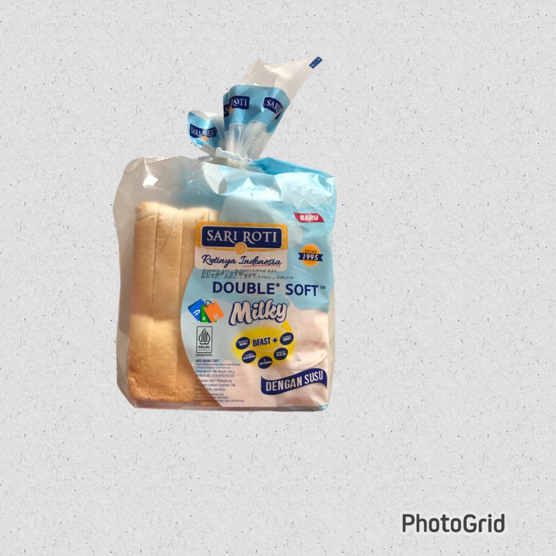 Jual Sari roti tawar pandan double soft premium gandum milky kupas ...