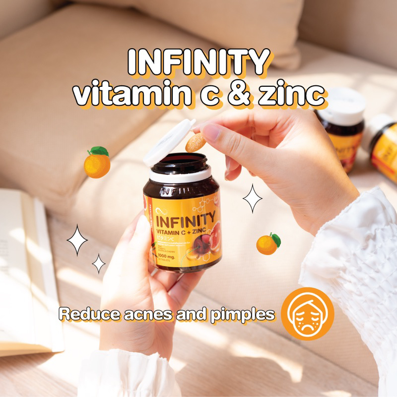 Jual NEW STOCK ! INFINITY VITAMIN C + ZINC 1.000MG EXP 18/01/2026 ...