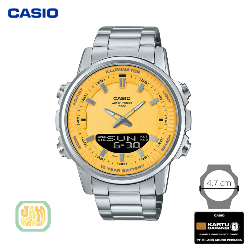 Jual JAM TANGAN PRIA CASIO AMW-880D-9A ORIGINAL - AMW 880D 9AVDF SILVER ...