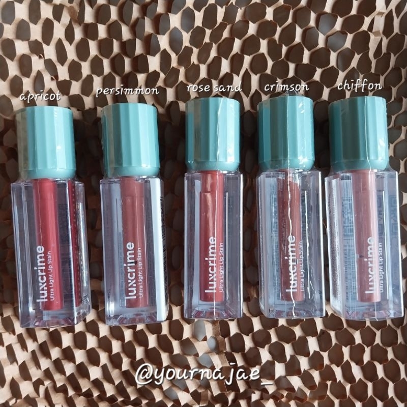 Jual New Luxcrime Ultra Light Lip Stain Shade Persimmon, Apricot ...