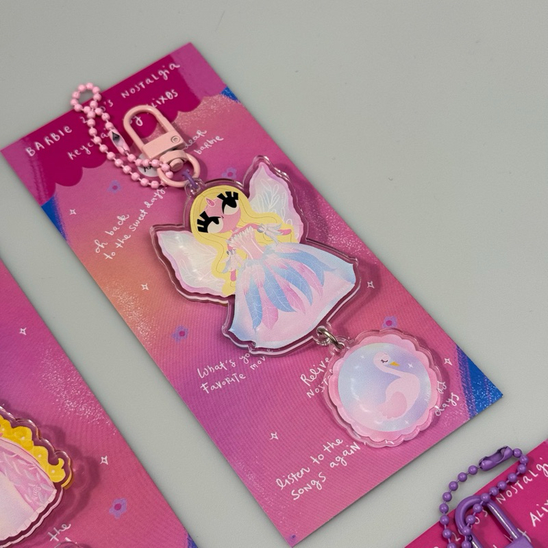 Jual Keychain Barbie Nostalgia 2000s Swan Lake Princess and The Pauper ...