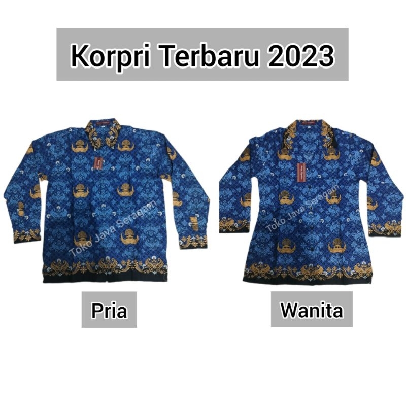 Jual Baju Seragam Korpri Terbaru 2023 PNS ASN Pria Wanita Batik Kopri ...