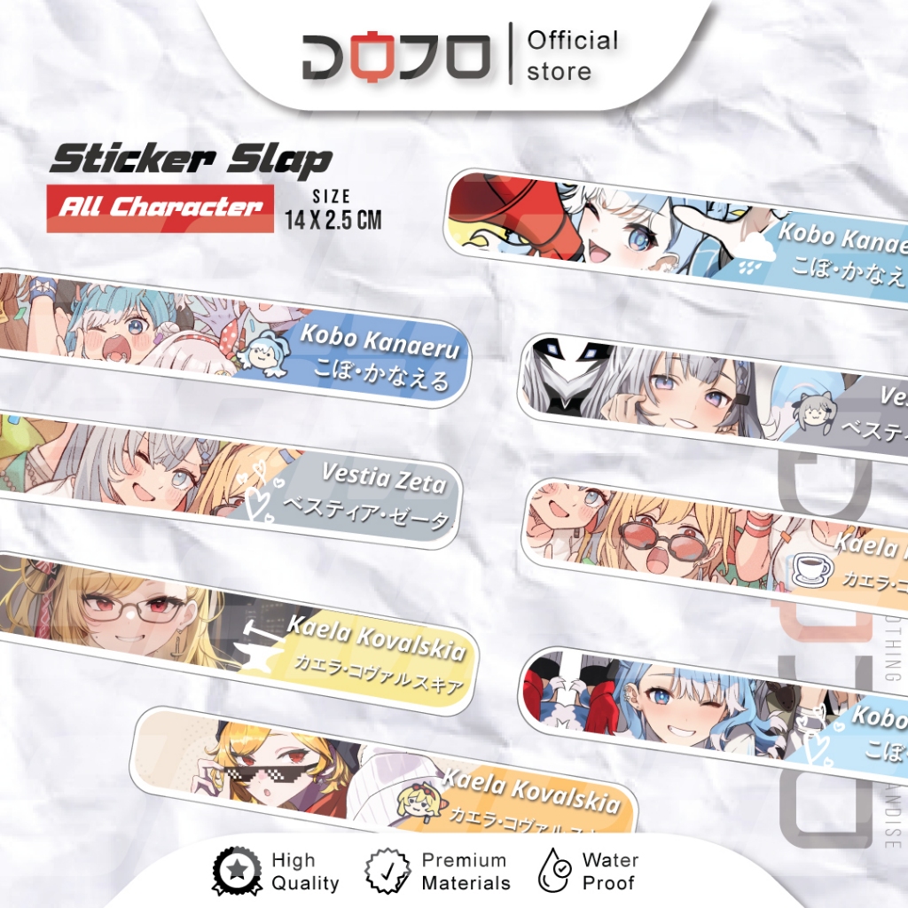 Jual Sticker VINYL Vtuber Warning motor mobil notebook binder laptop pc ...