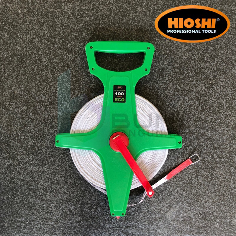 Jual Meteran Tancap Roll 100 Meter HIOSHI / Meteran Pengukur tanah 100 ...