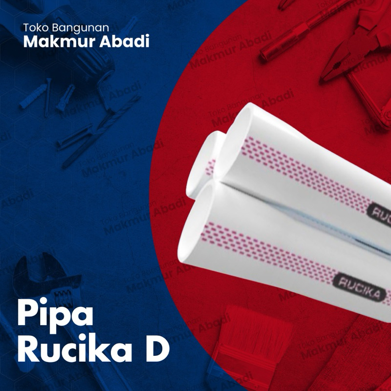 Jual Pipa PVC Rucika D Standard Warna Putih 1 1/4" Inch 1 1/2" Inch Per ...