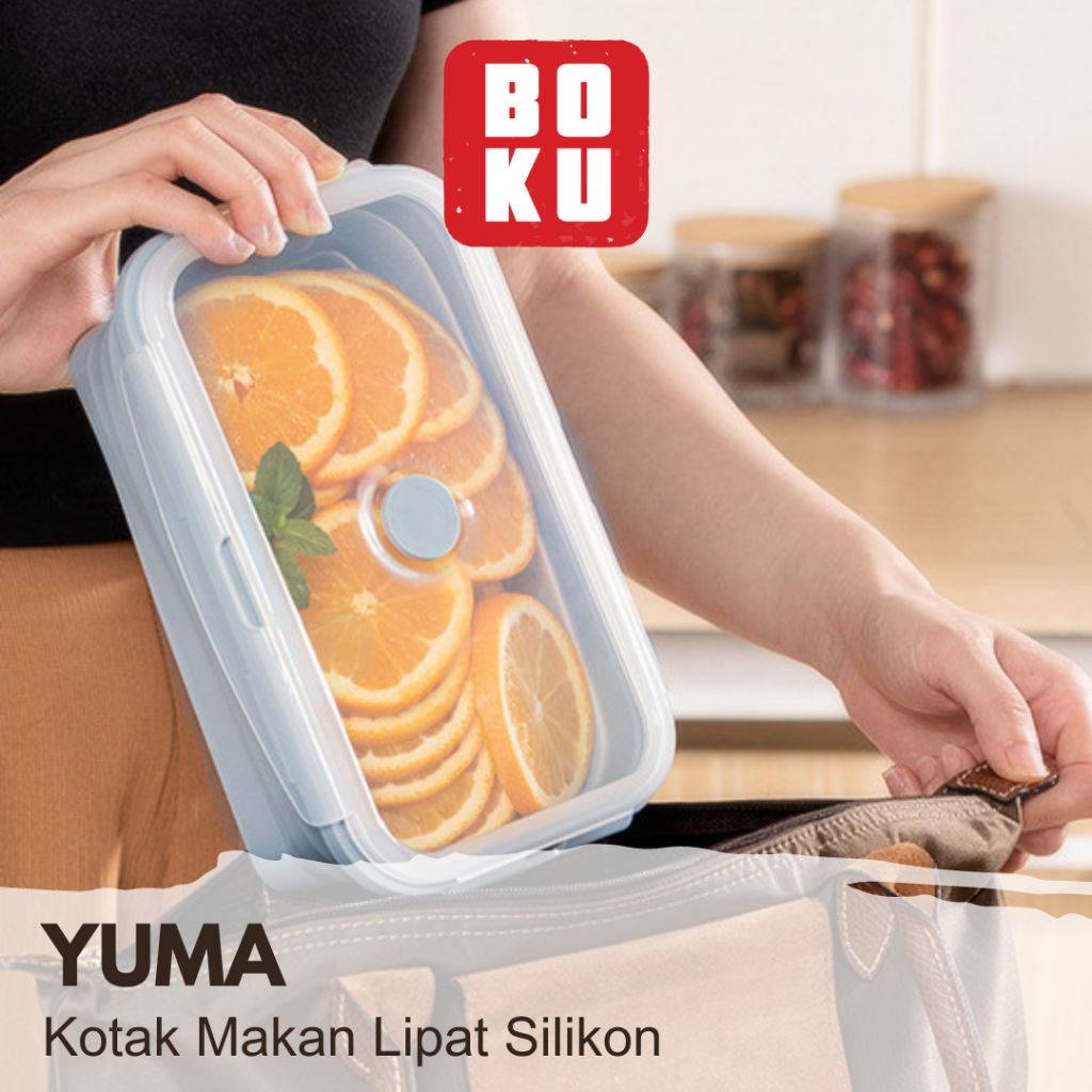 Jual |BOKU| YUMA Penyimpanan Set Makanan Lipat Kedap Kotak Simpan ...