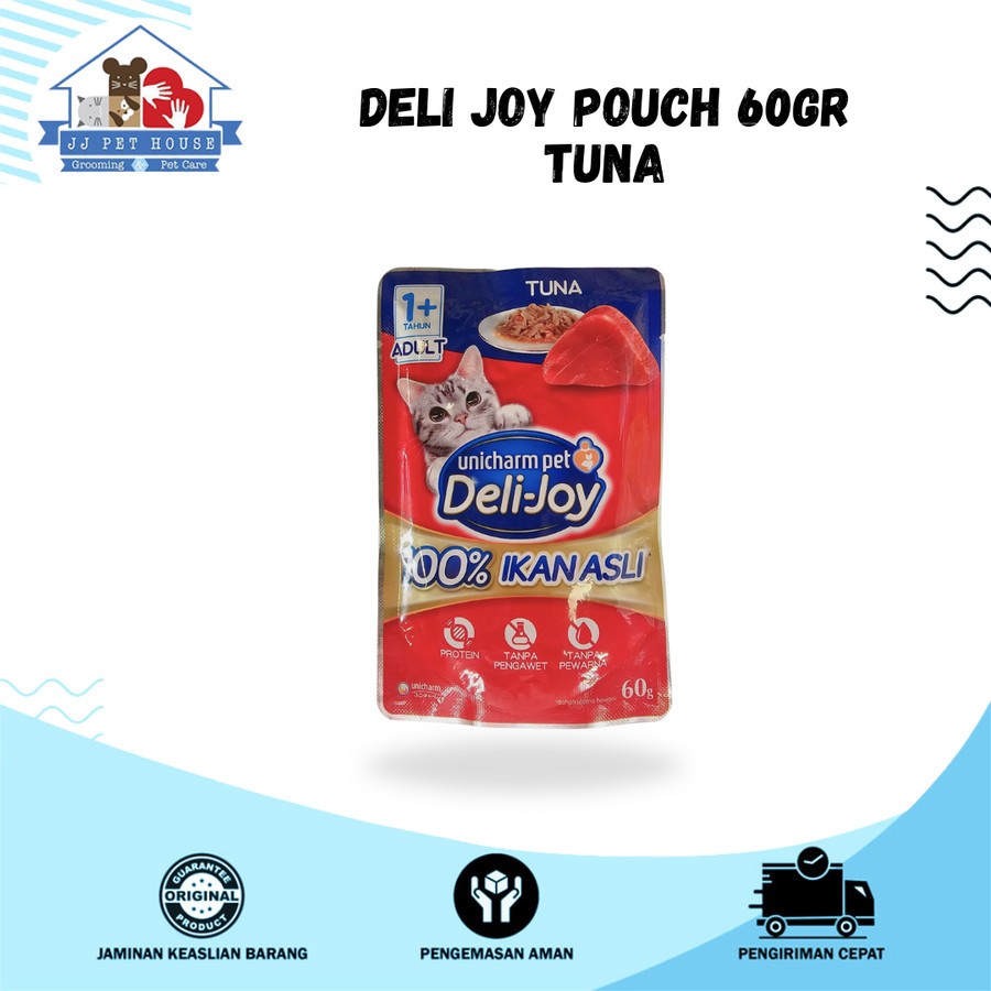 Jual MAKANAN KUCING DELI JOY POUCH TUNA 60GR | Shopee Indonesia