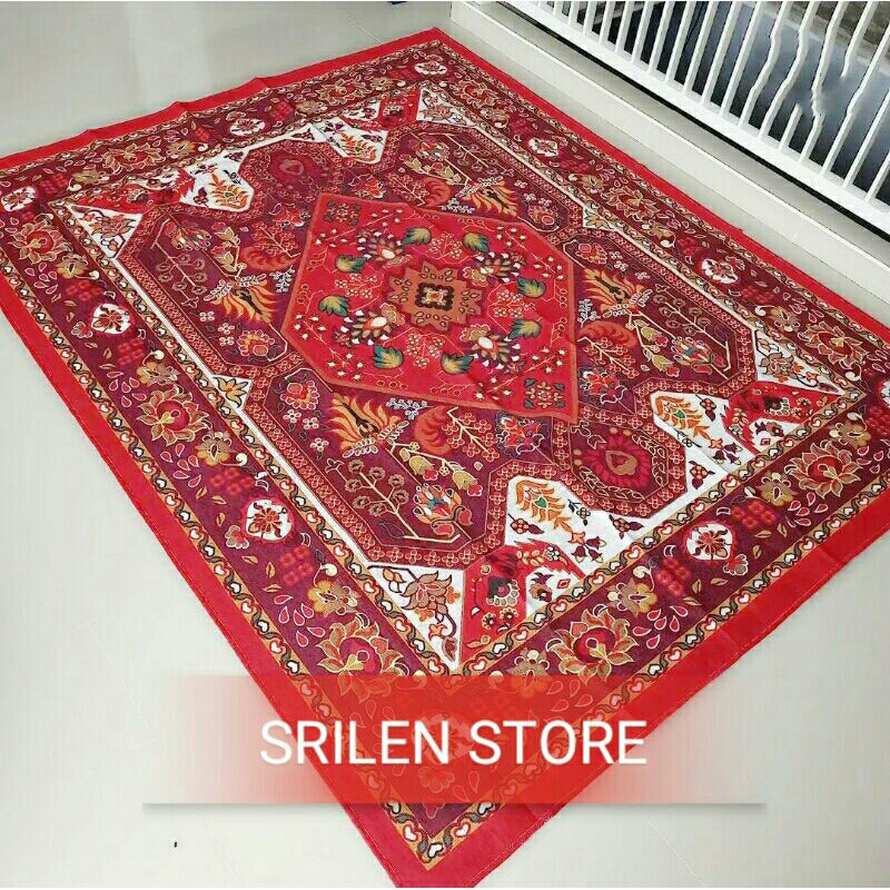 Jual KARPET MERAH TURKI OSTRICH BATIK JUMBO 240cm X 205cm / PREMIUM ...