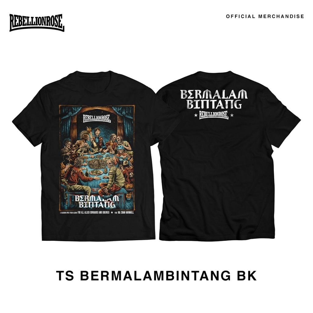 Jual TS BERMALAMBINTANG BK - Kaos Rebellion Rose Original Bermalam ...
