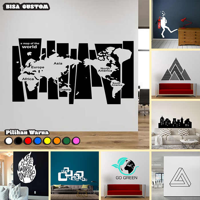 Jual Stiker Dekorasi Unik Lucu Kaca Dinding Rumah Cafe Restaurant Kafe ...