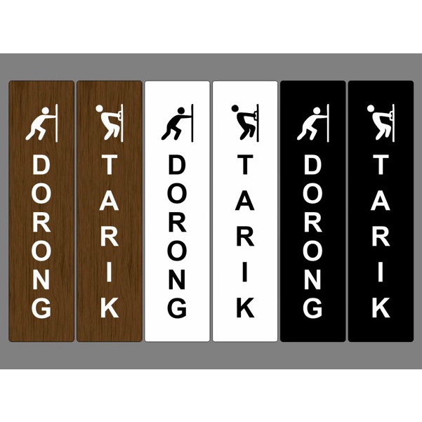 Jual Label Sticker Dorong Tarik Icon Unik Sign Acrylic Modern ...