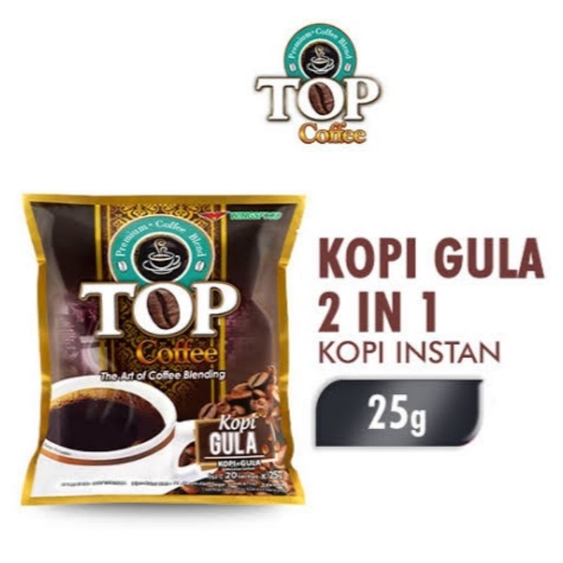 Jual Kopi Top Coffee Kopi + Gula 12 Sachet | Shopee Indonesia