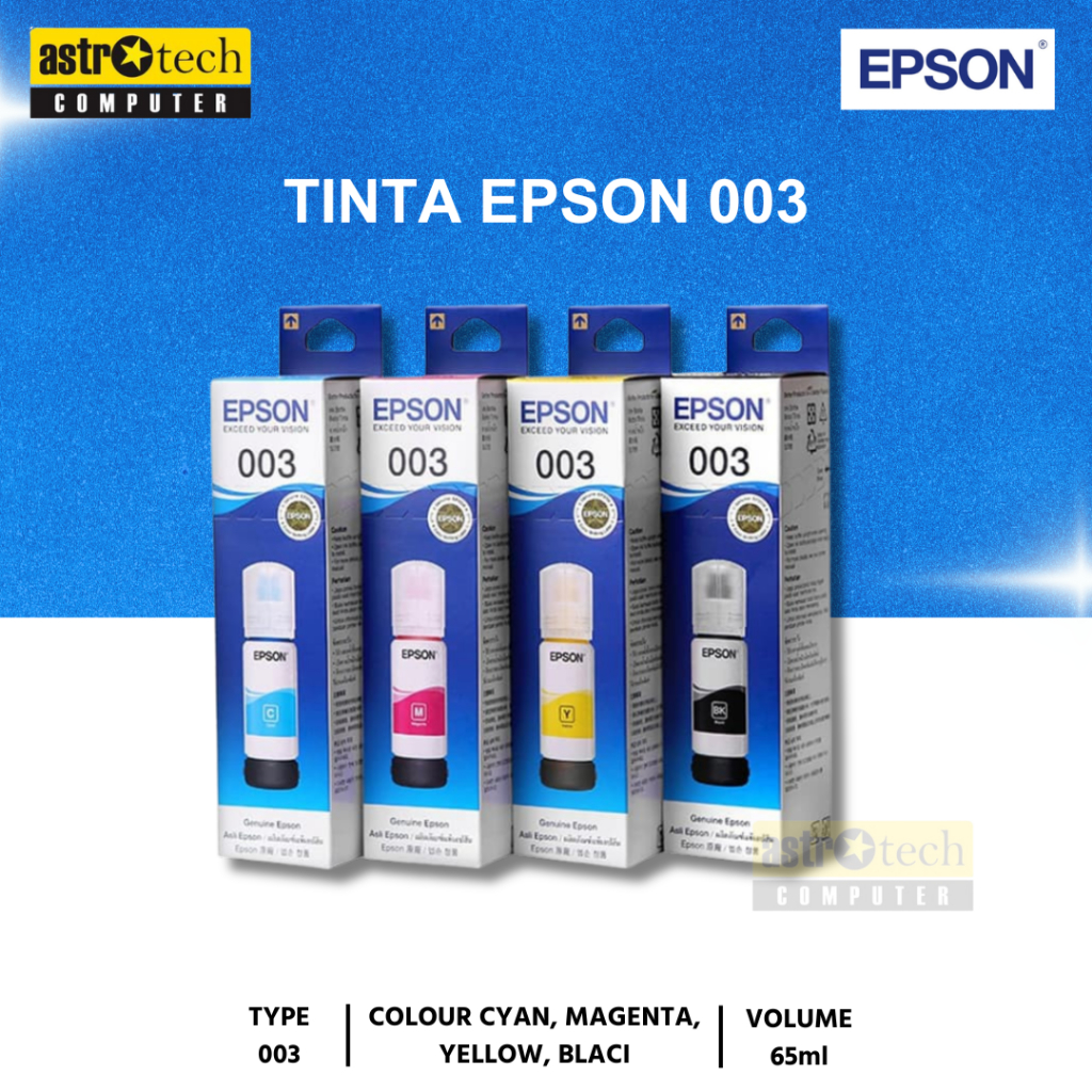 Jual Tinta Refill Epson 003 Original Ink Printer Compatible L1110 L3210 ...