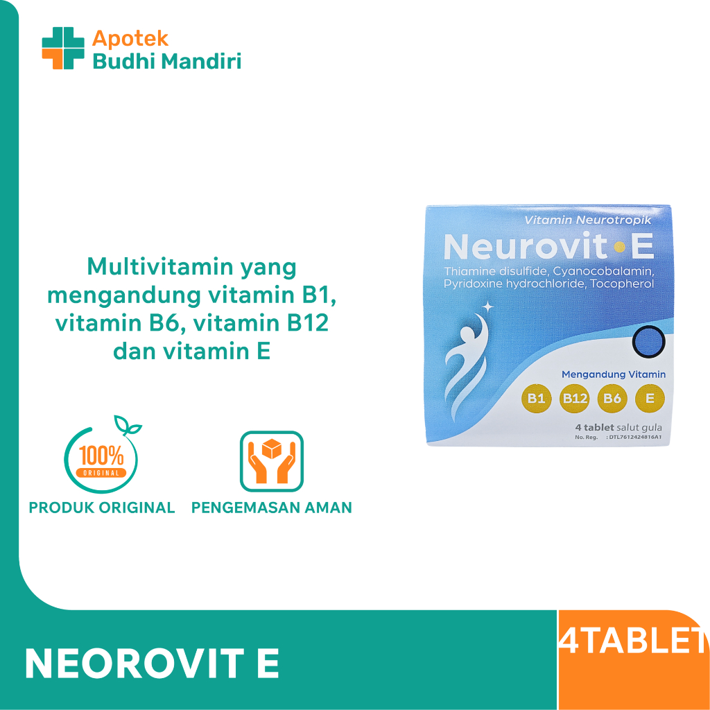 Jual Neurovit-E (1 Strip) - Multivitamin Vitamin B1, B6, B12 dan E ...