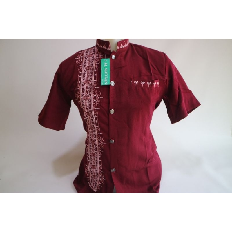 Jual Jasko Jas Koko Merah Lengan Pendek Gamis Muslim Grosir Baju Koko ...