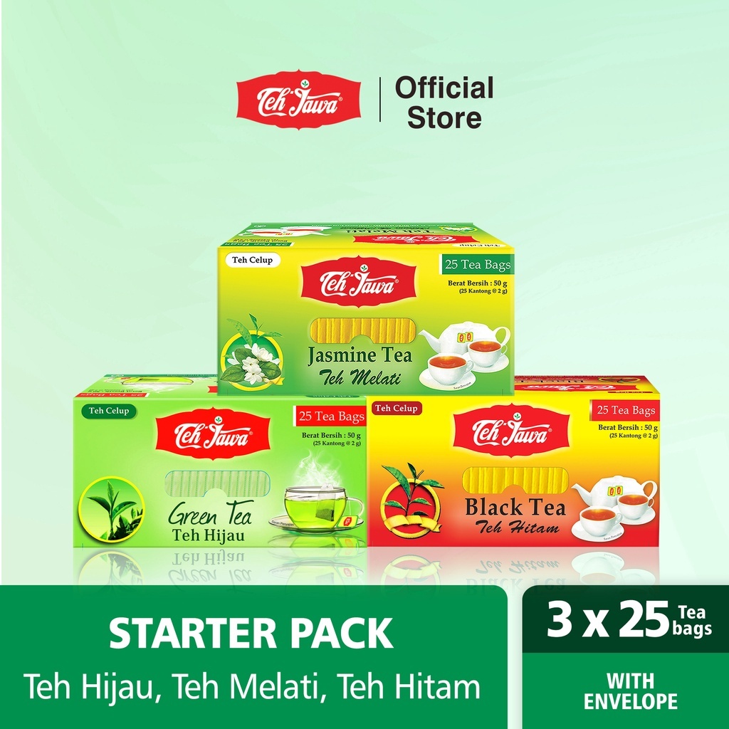 Jual Teh Jawa Enveloped Tea Bag Starter Pack ( Isi 3 pack Celup Amplop ...