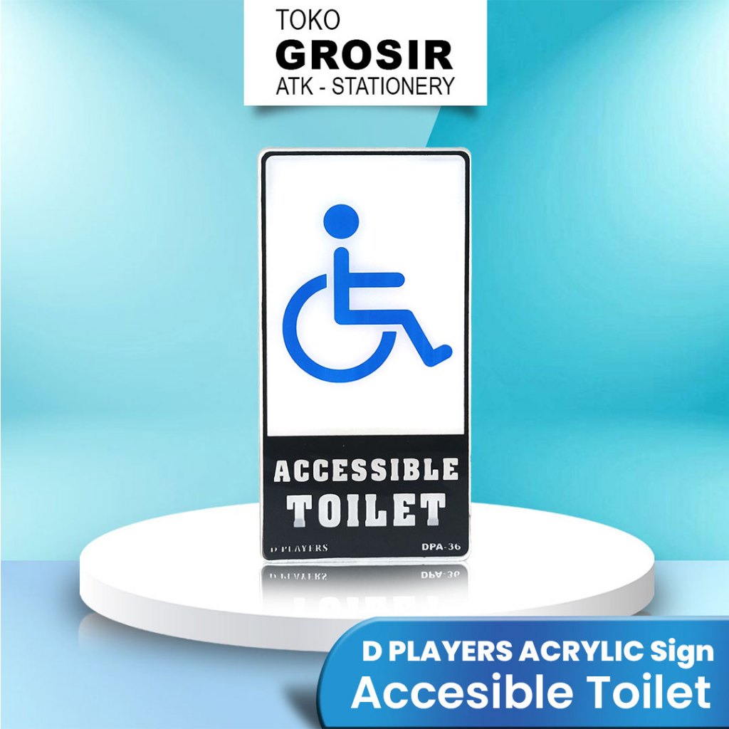 Jual Papan Tanda Toilet Akrilik / Signage WC Cafe / Sign Penunjuk D ...