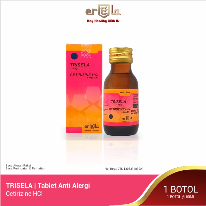 Jual TRISELA SIRUP / Obat Anti Alergi / Cetirizine 60 ml | Shopee Indonesia