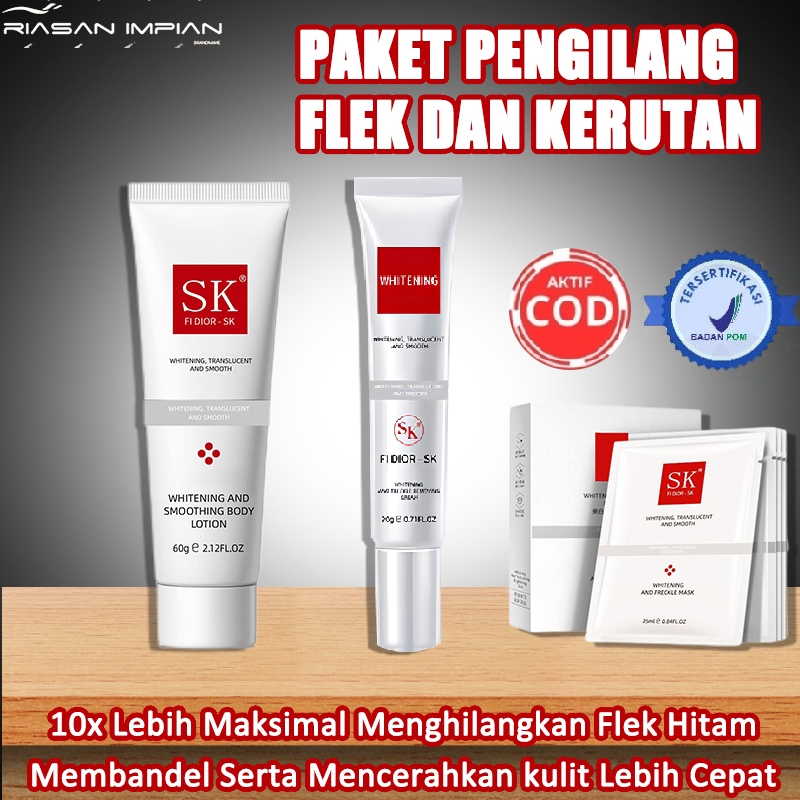 Jual 【3 In1】Whitening Cream Paket Flek Hitam Membandel Serum Wajah Dark Spot Krim Plek Hitam ...