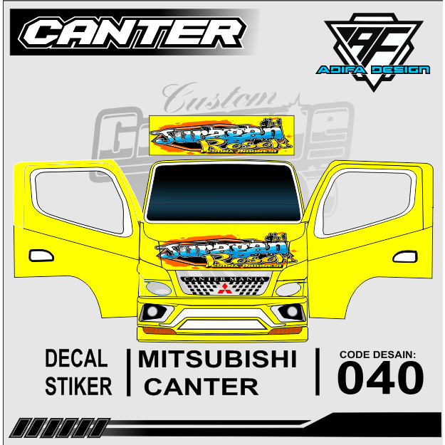 Jual Stiker Decal Kabin Depan mitsubishi canter | Shopee Indonesia