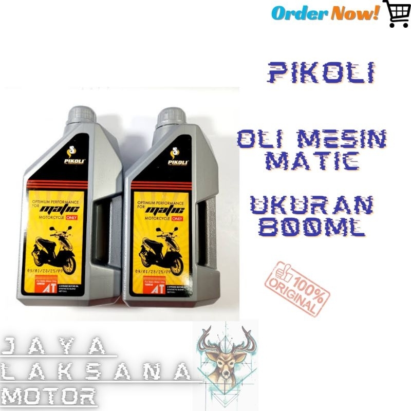Jual PIKOLI OLI MESIN MATIC ORIGINAL 100% UKURAN 800ML | Shopee Indonesia