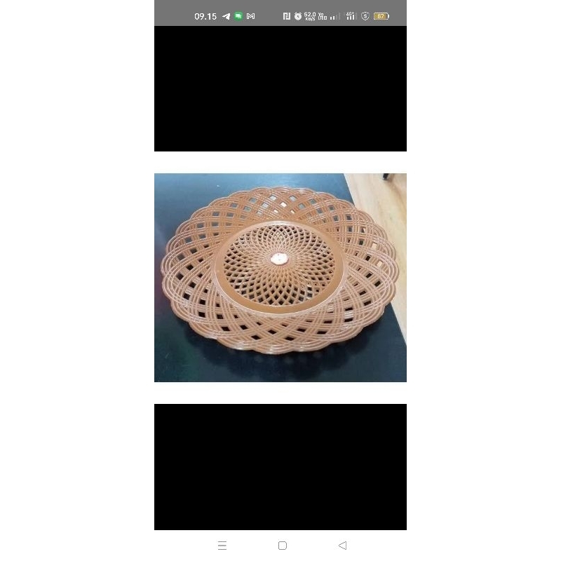 Jual Piring Plastik/rotan/Zikin Ukuran 22 cm | Shopee Indonesia