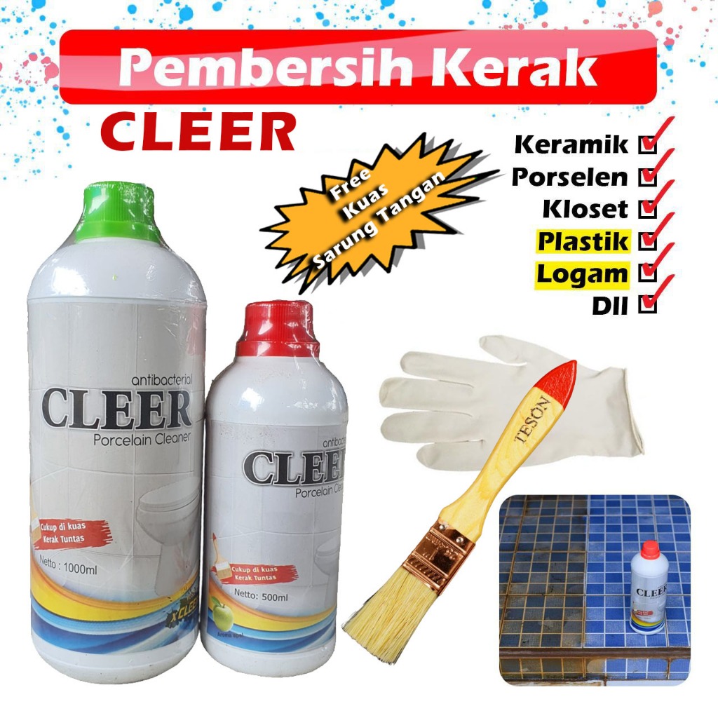 Jual CLEER Cairan Pembersih Kerak Keramik Kamar Mandi Toilet Ampuh ...