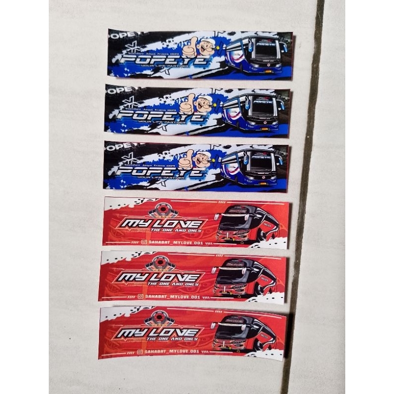 Jual stiker bus popeye dan my love isi 6.pcs | Shopee Indonesia